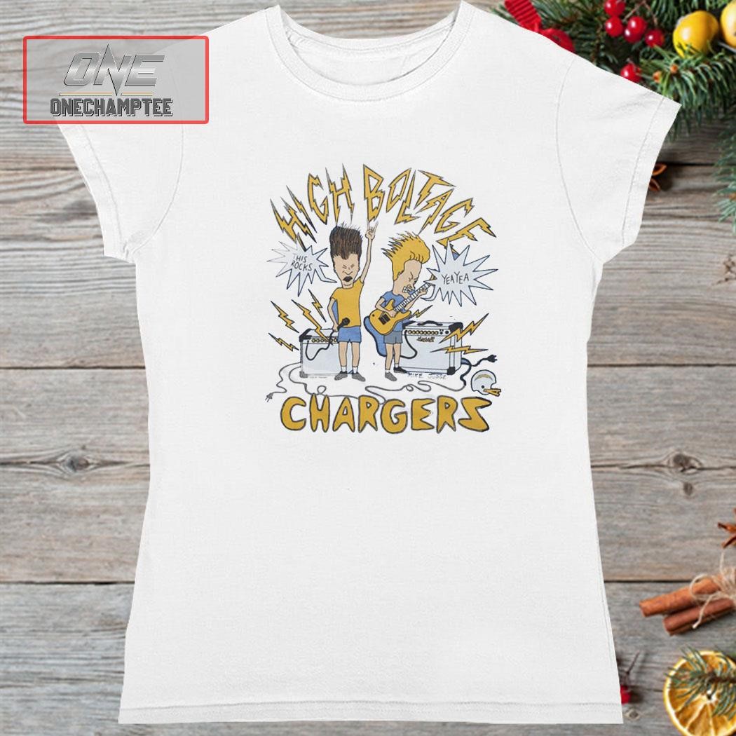 Beavis And Butt-Head X Los Angeles Chargers High Boltage Shirt, hoodie ...