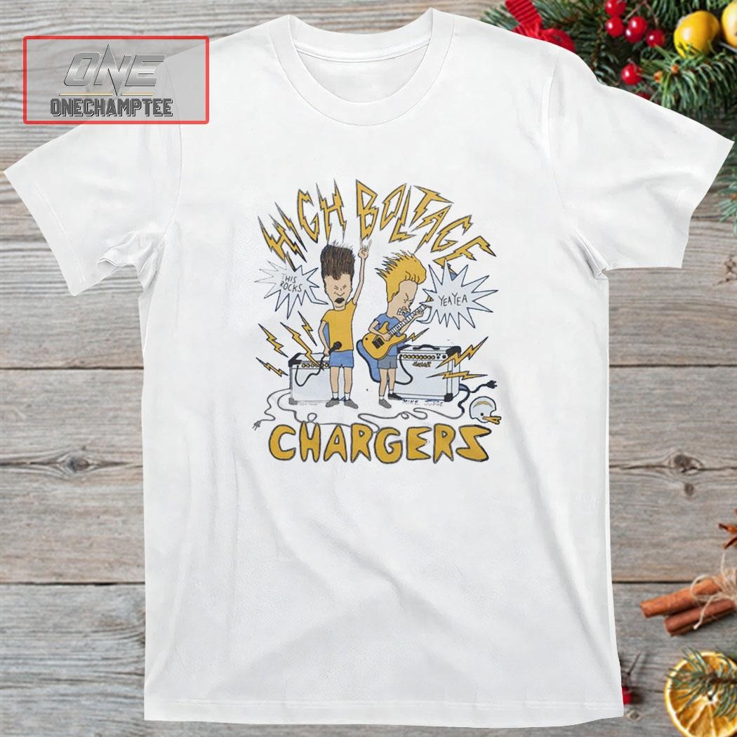 Beavis And Butt-Head X Los Angeles Chargers High Boltage Shirt, hoodie ...