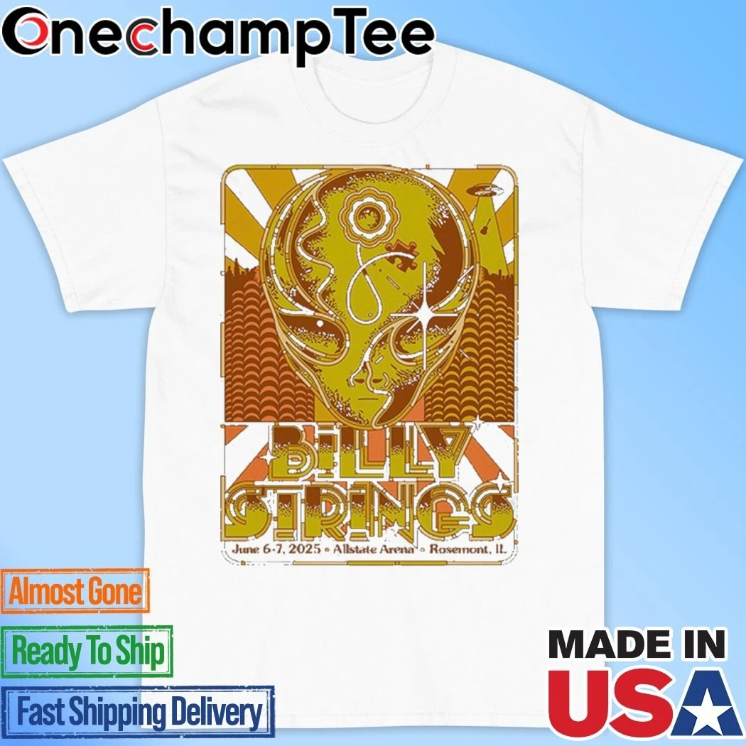 Original June 6-7 2025 Billy Strings Allstate Arena 2025 Rosemont IL T ...