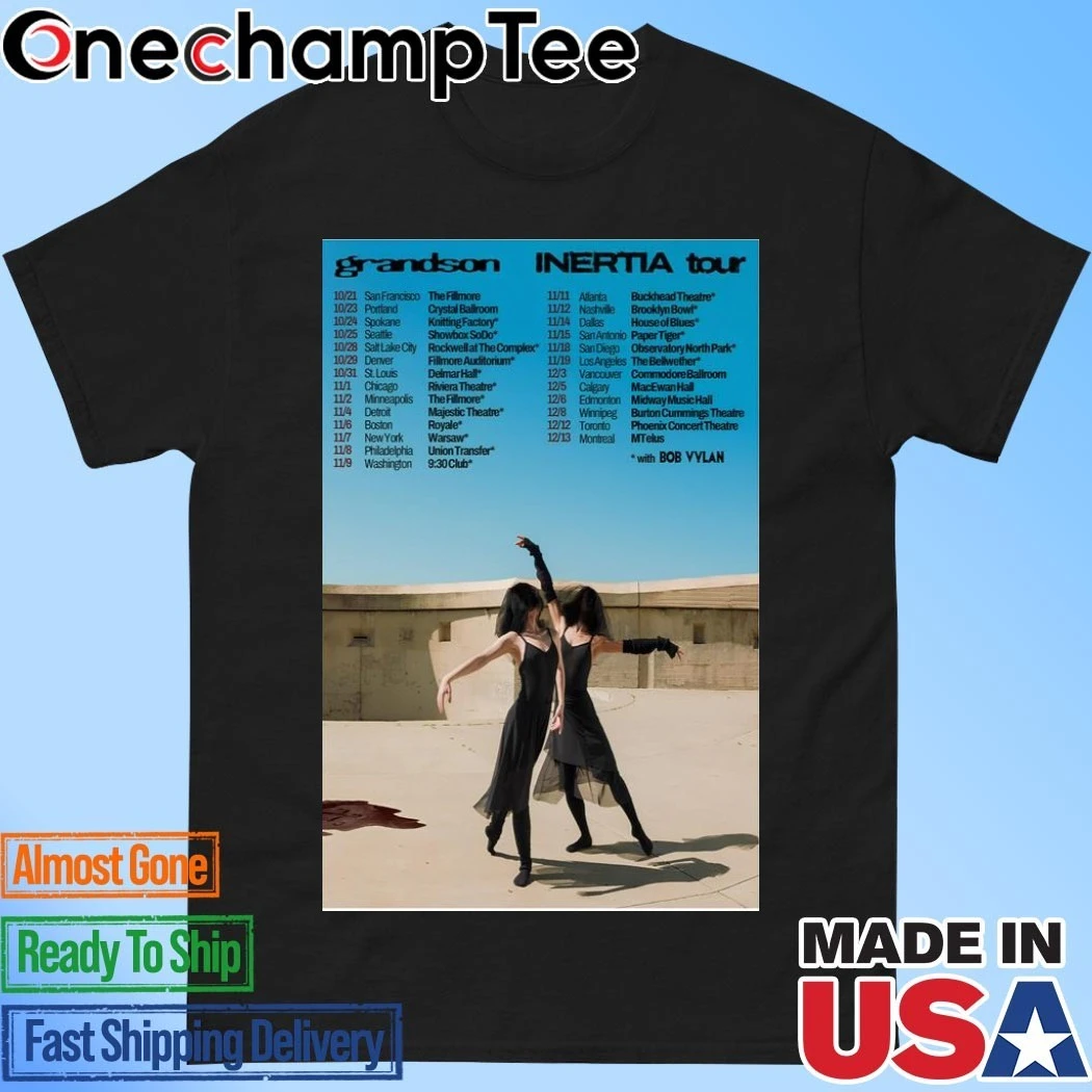 Original Poster Tour 2025 Grandson Inertia Shirt, hoodie, long sleeve tee