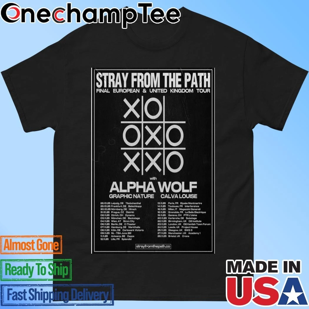 Original Stray From The Path Final EU UK Tour 2025 Poster T-Shirt, hoodie, long sleeve tee