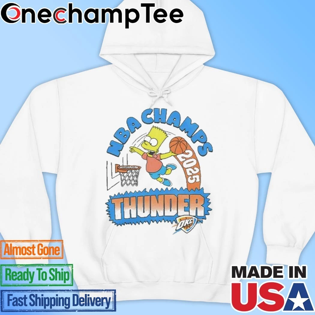 Original The Simpsons Bart x Thunder 2025 NBA Champs T-Shirt, hoodie ...