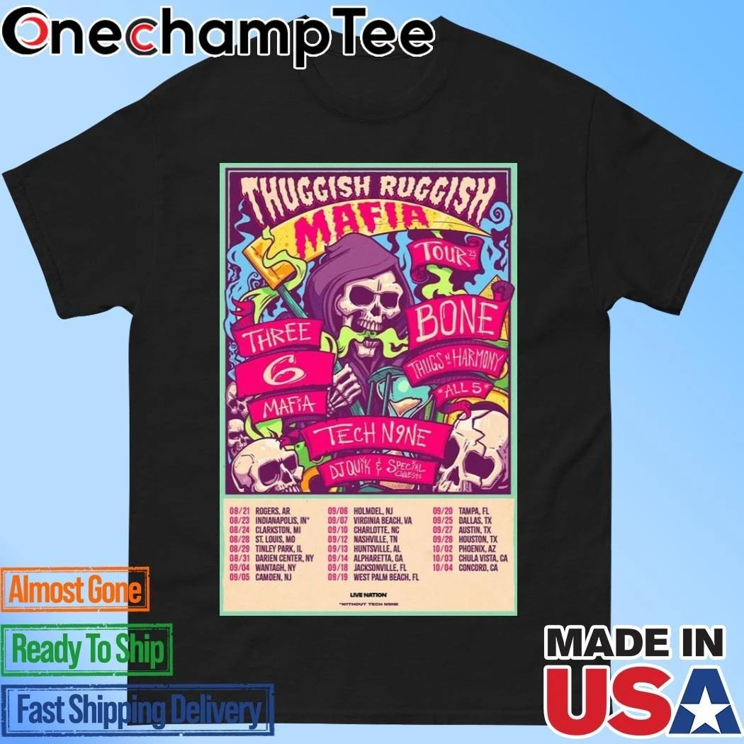 Original Thuggish Ruggish Mafia Tour 2025 Poster T-Shirt, hoodie, long ...
