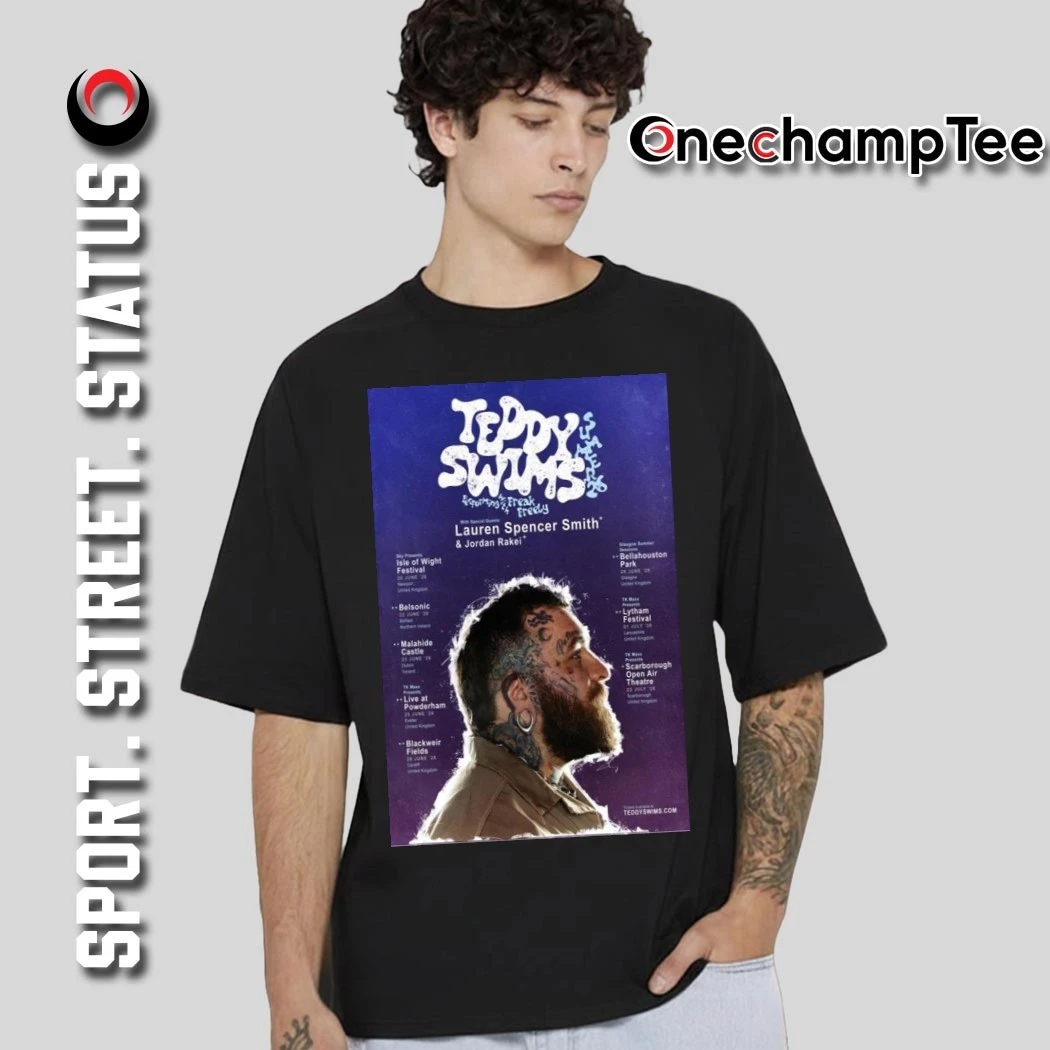 Official Teddy Swims UK & Ireland Tour 2026 Poster T-Shirt, hoodie ...